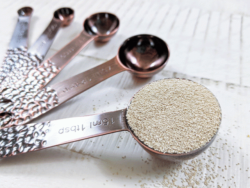 measuring-spoons-with-yeast - Bread by the Hour