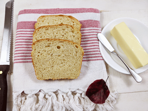 triple-slice-with-butter-and-knife - Bread by the Hour